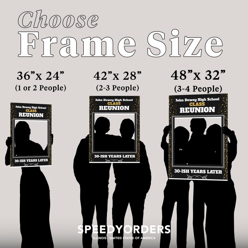 High School Reunion Photo Booth, School Reunion Selfie Frame, Class ...