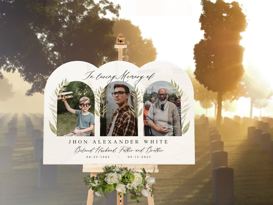 In Loving Memory Sign Funeral Welcome Sign Celebration of - Etsy