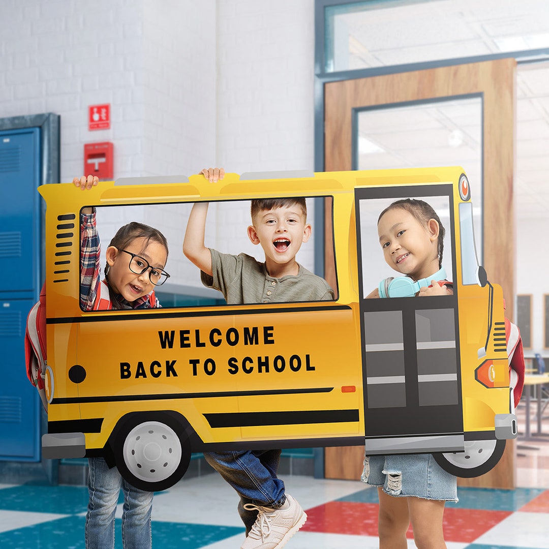 School Bus Photo Booth Frame, School Bus Photo Prop, Back to School ...