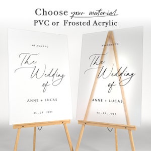 Frosted Acrylic Wedding Sign, Frosted Acrylic Wedding Welcome Sign ...