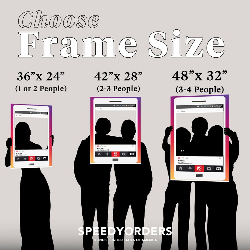 Instagram Photo Booth Frame, Instagram Frame Prop, Personalized ...