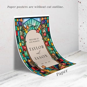 Stained Glass Wedding Sign, Rainbow Suncatcher Stained Glass Wedding ...