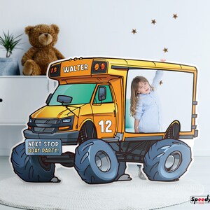 Monster Truck Photo Booth Frame, Monster Truck Party Selfie Frame, Off ...