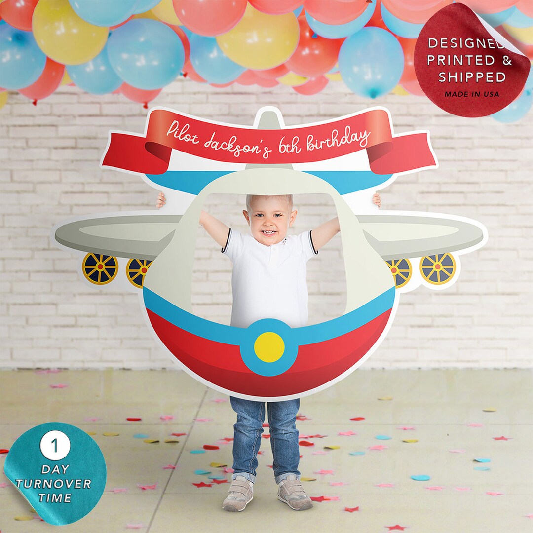 Airplane Photo Booth, Airplane Photo Booth Props, Pilot Photo Booth ...