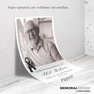 In Loving Memory Sign With Custom Photo, Personalized Picture Funeral ...