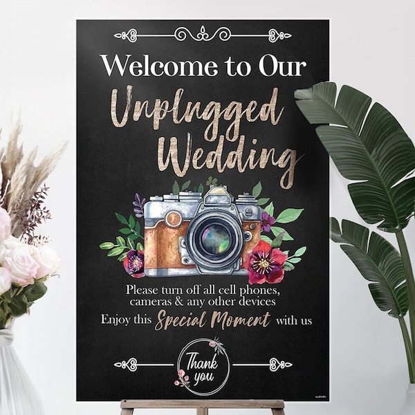 No Phone Wedding Sign - Etsy