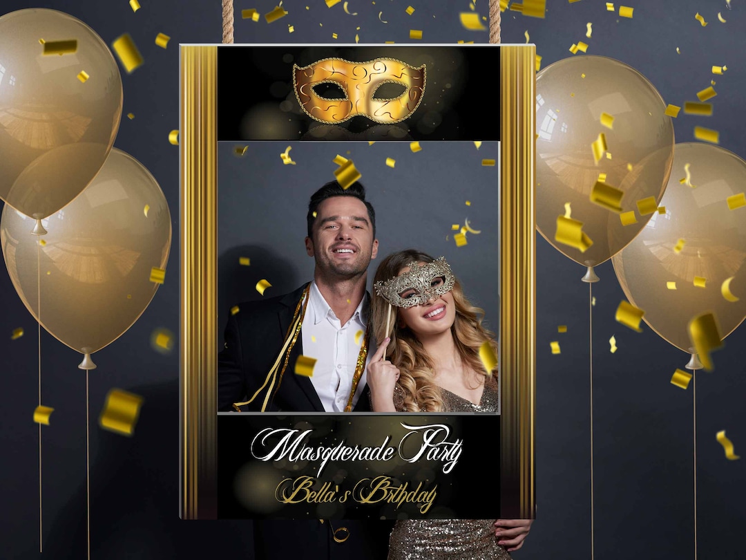Masquerade Photo Booth Frame Masquerade Photo Booth Props - Etsy
