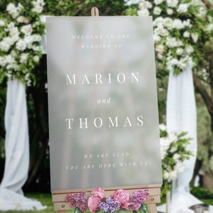 Frosted Acrylic Wedding Welcome Sign, Frosted Acrylic Wedding Sign ...