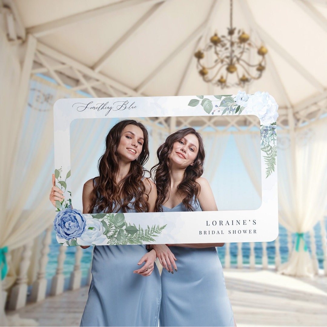 Bridal Shower Photo Booth, Something Blue Bridal Shower Selfie Photo ...