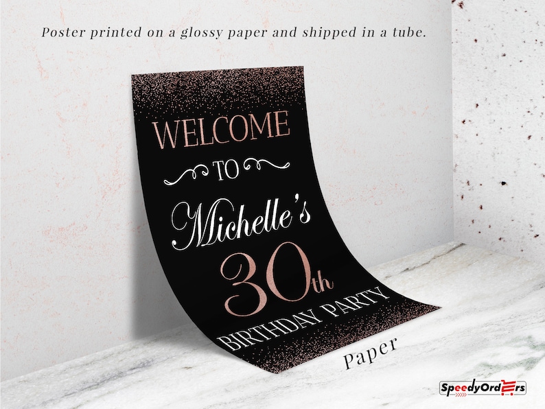 30th Birthday Sign, Custom Welcome Sign for 30th Birthday Party ...
