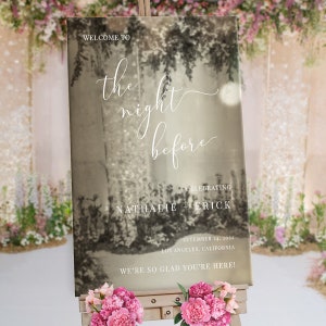 The Night Before Wedding Sign, Rehearsal Dinner Sign, Mirror Night ...