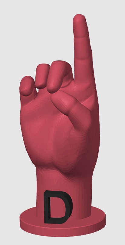 ASL CONSONANTS Asl Learning Sign, 3D Asl Letter for Learning, 3D ...