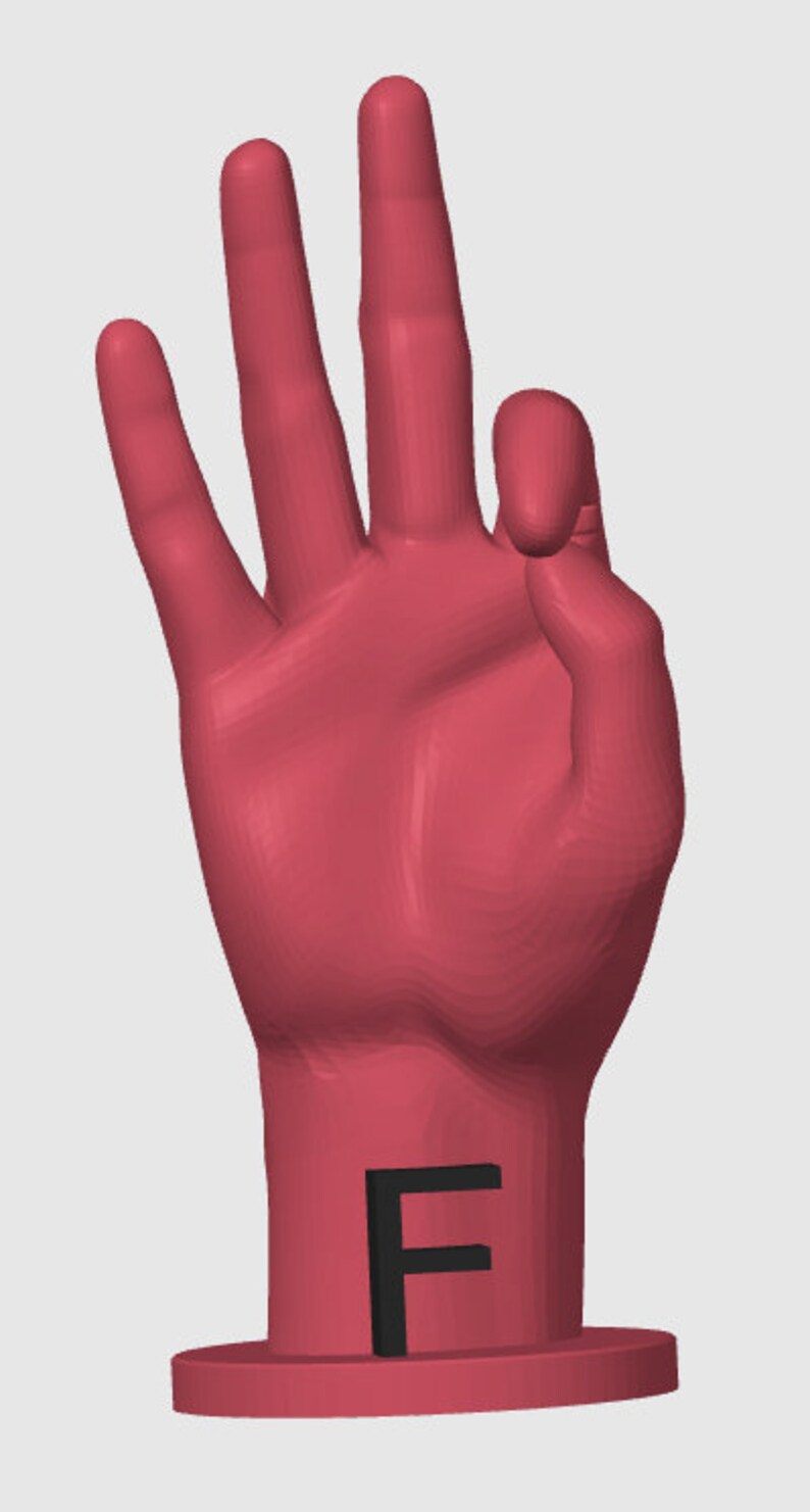 ASL CONSONANTS Asl Learning Sign, 3D Asl Letter for Learning, 3D Printed Sign, American Sign ...