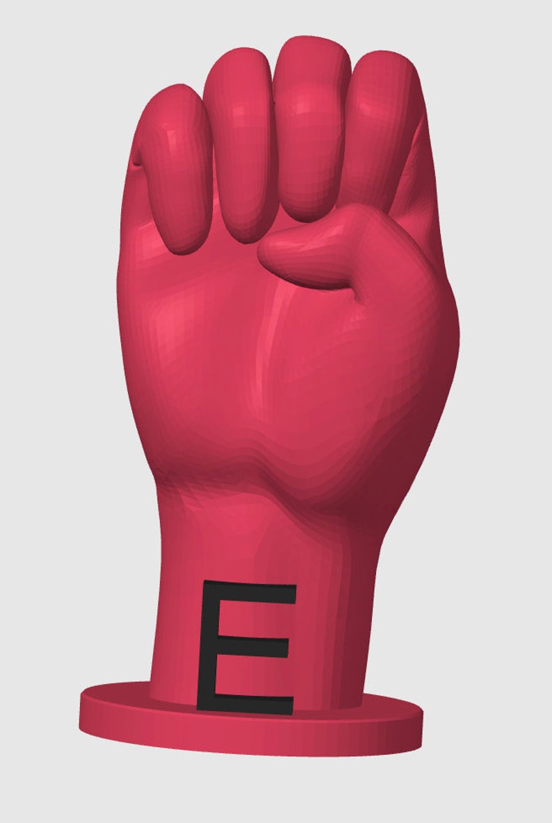 ASL VOWELS - Language Learning Sign, 3D Alphabet Sign, American Sign ...