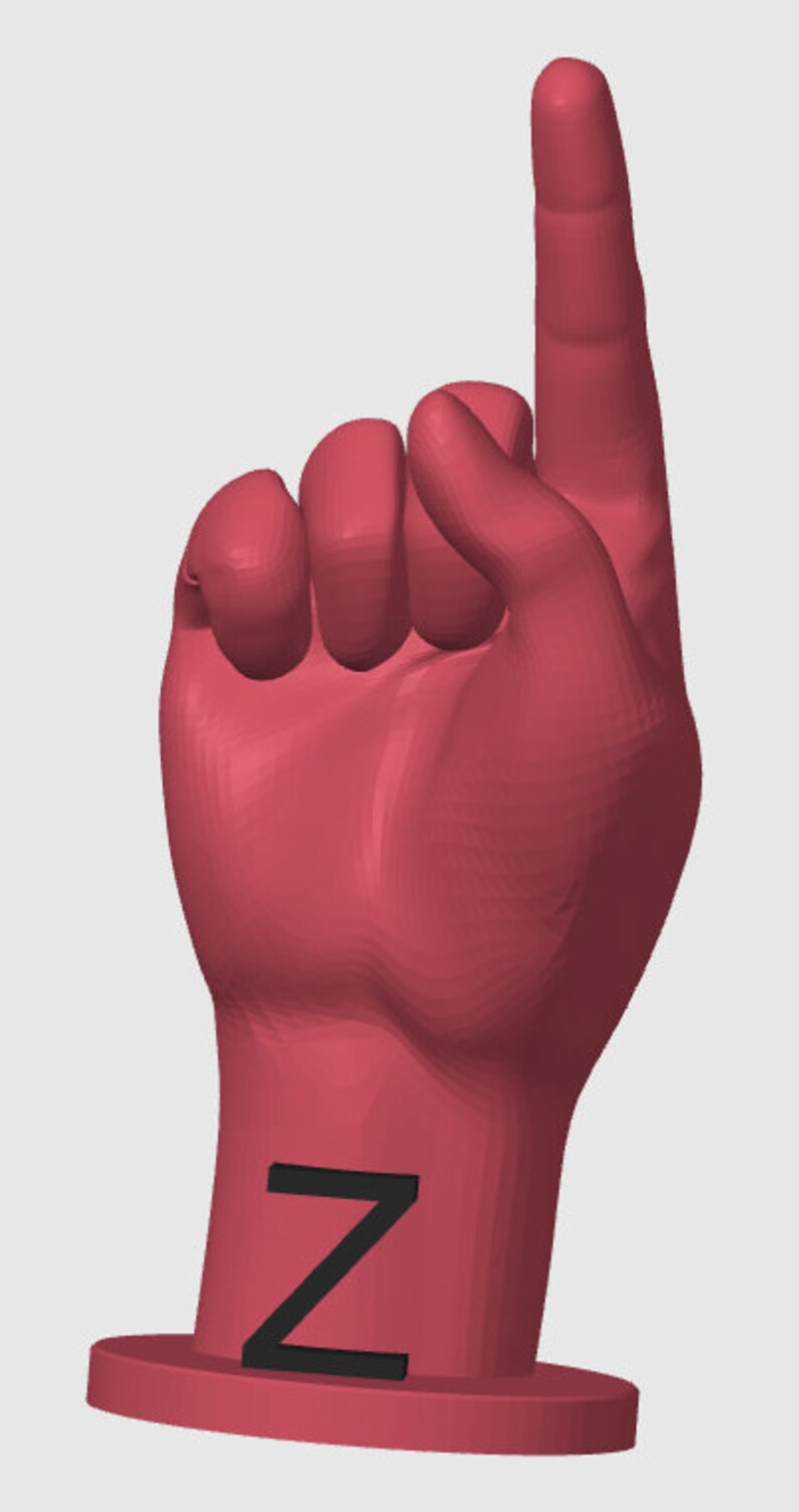 ASL CONSONANTS Asl Learning Sign, 3D Asl Letter for Learning, 3D Printed Sign, American Sign ...