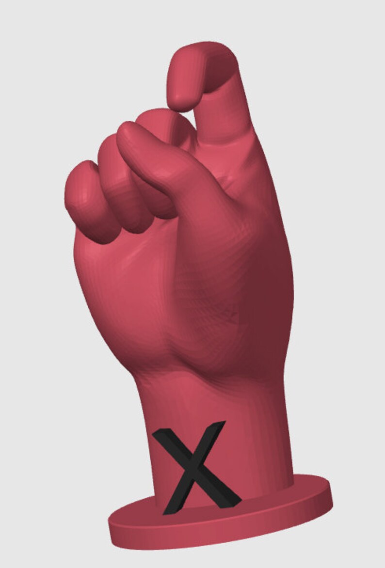 ASL CONSONANTS Asl Learning Sign, 3D Asl Letter for Learning, 3D Printed Sign, American Sign ...