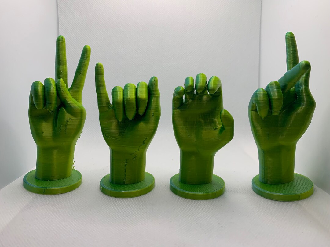 Personalized 3D Printed ASL Sign - No Letter - Etsy
