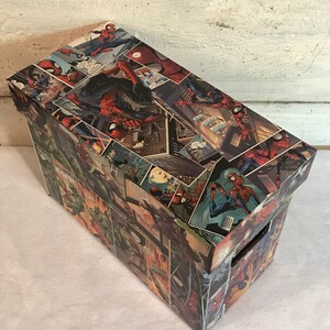 CUSTOM SPIDER-MAN Decoupage Comic Book Storage Box!!! - Etsy