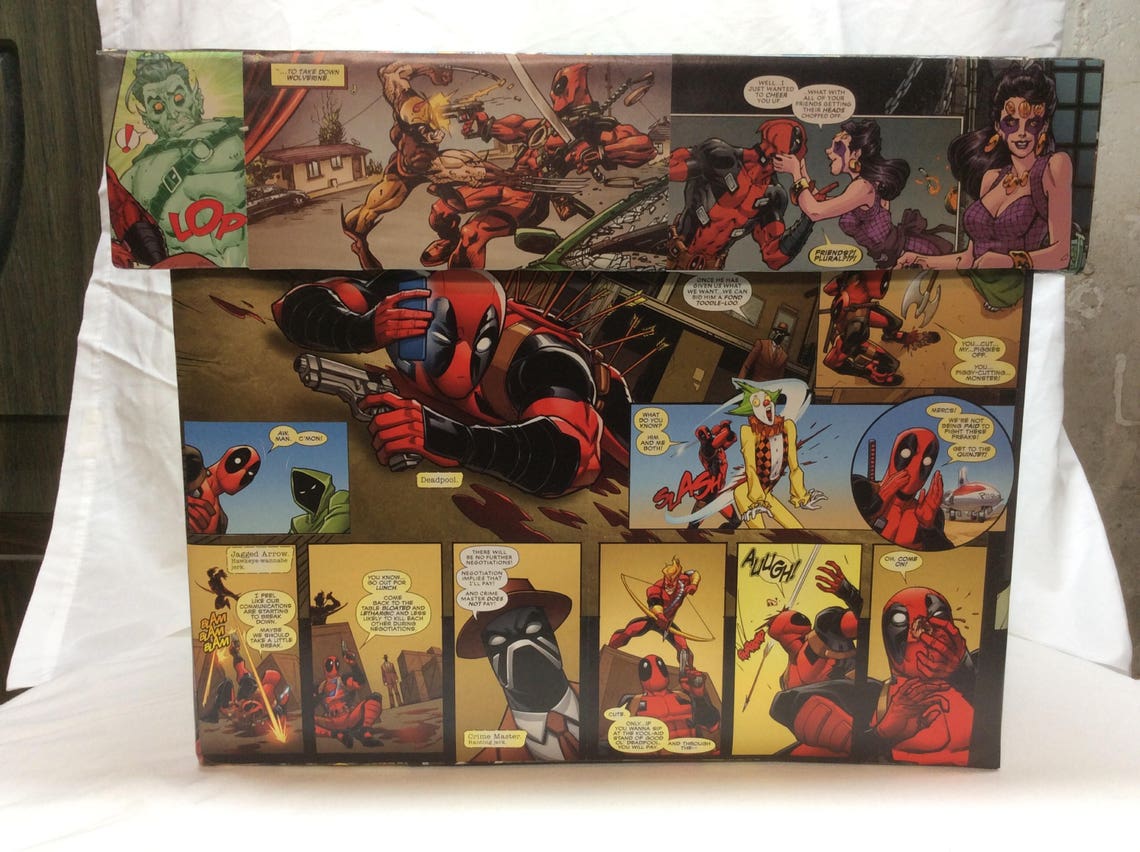 DEADPOOL Decoupage Comic Book Storage Box - Etsy