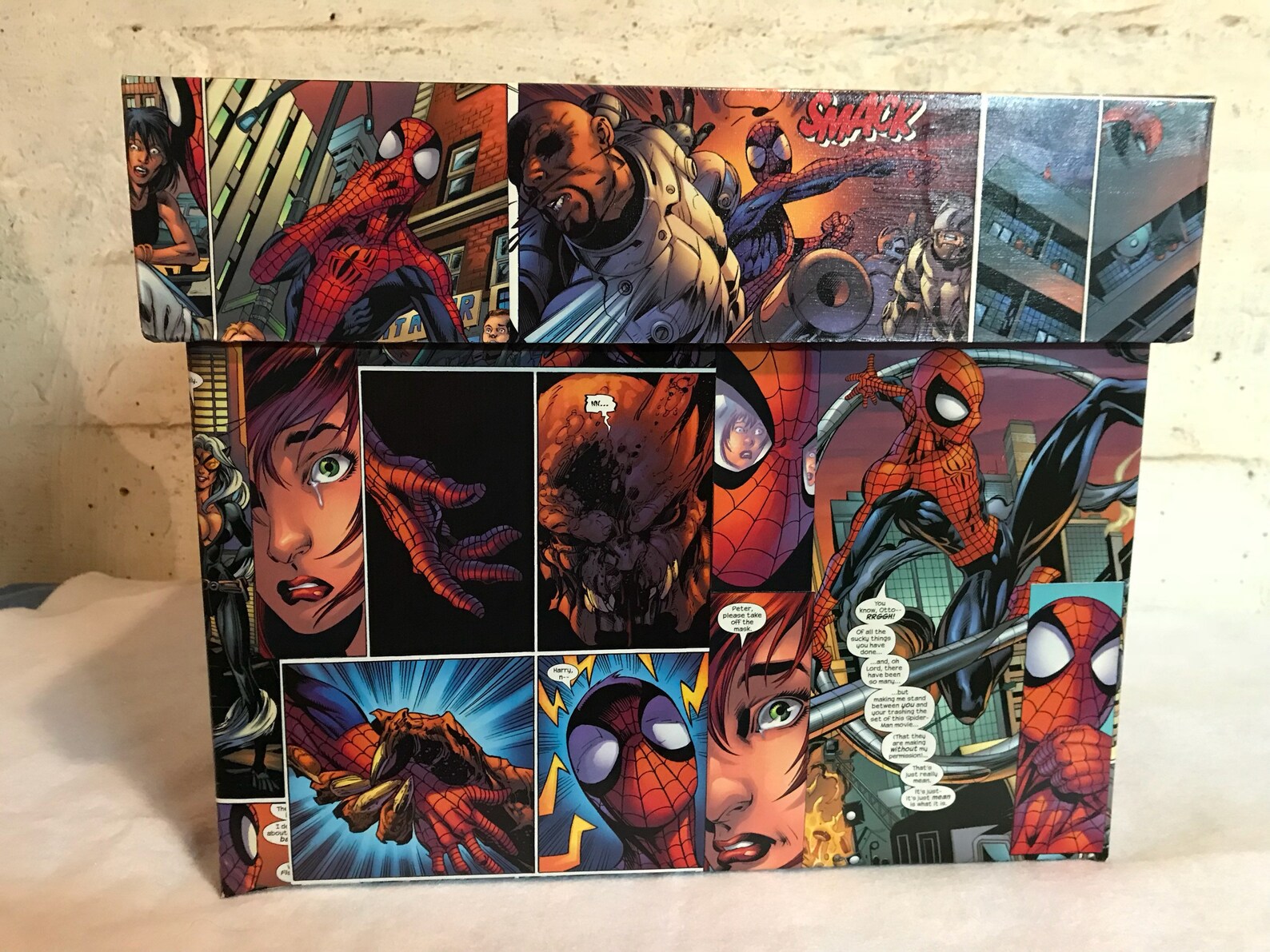 CUSTOM SPIDER-MAN Decoupage Comic Book Storage Box - Etsy