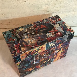 CUSTOM SPIDER-MAN Decoupage Comic Book Storage Box!!! - Etsy