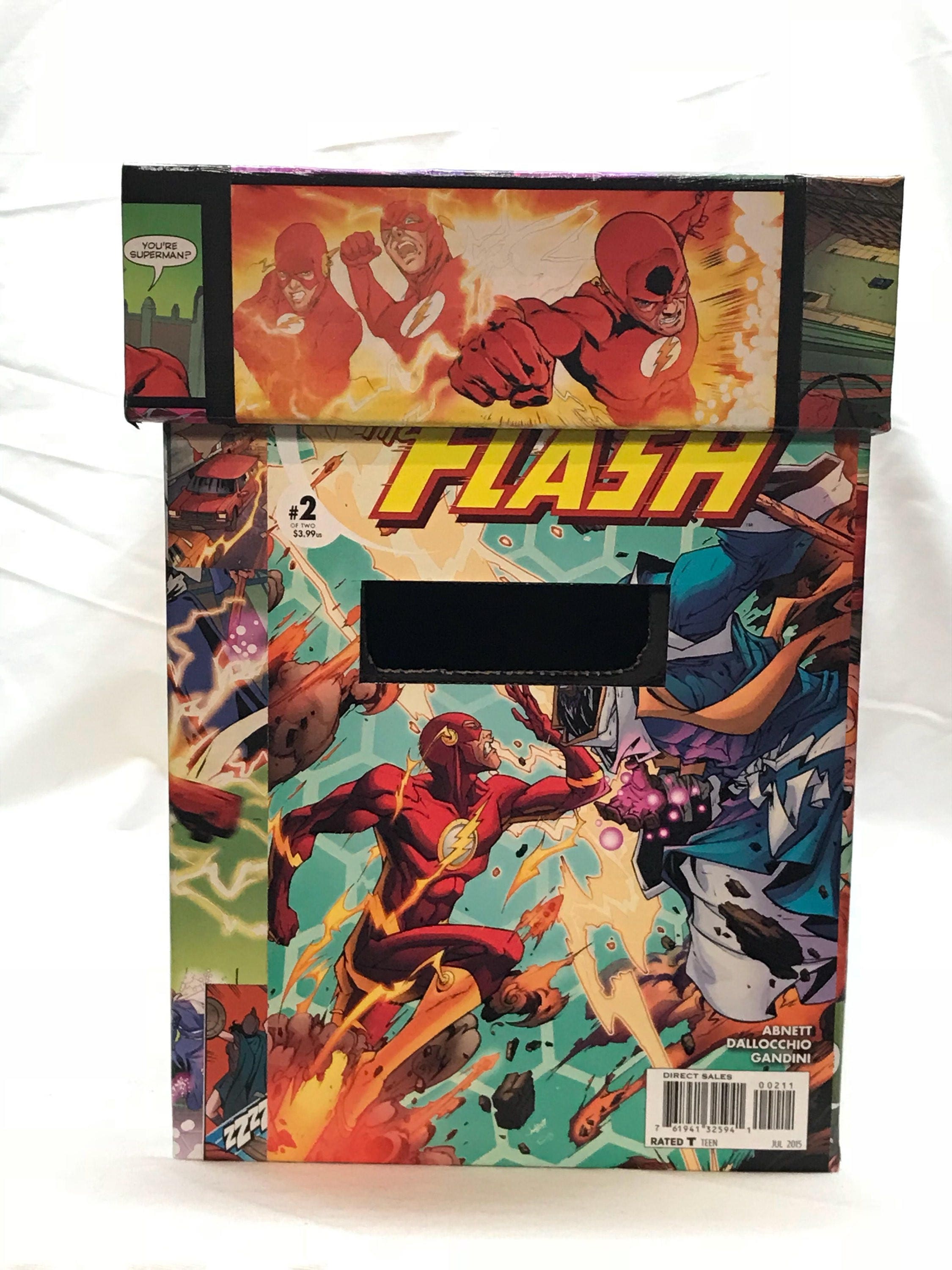 CUSTOM FLASH Decoupage Comic Book Storage Box | Etsy