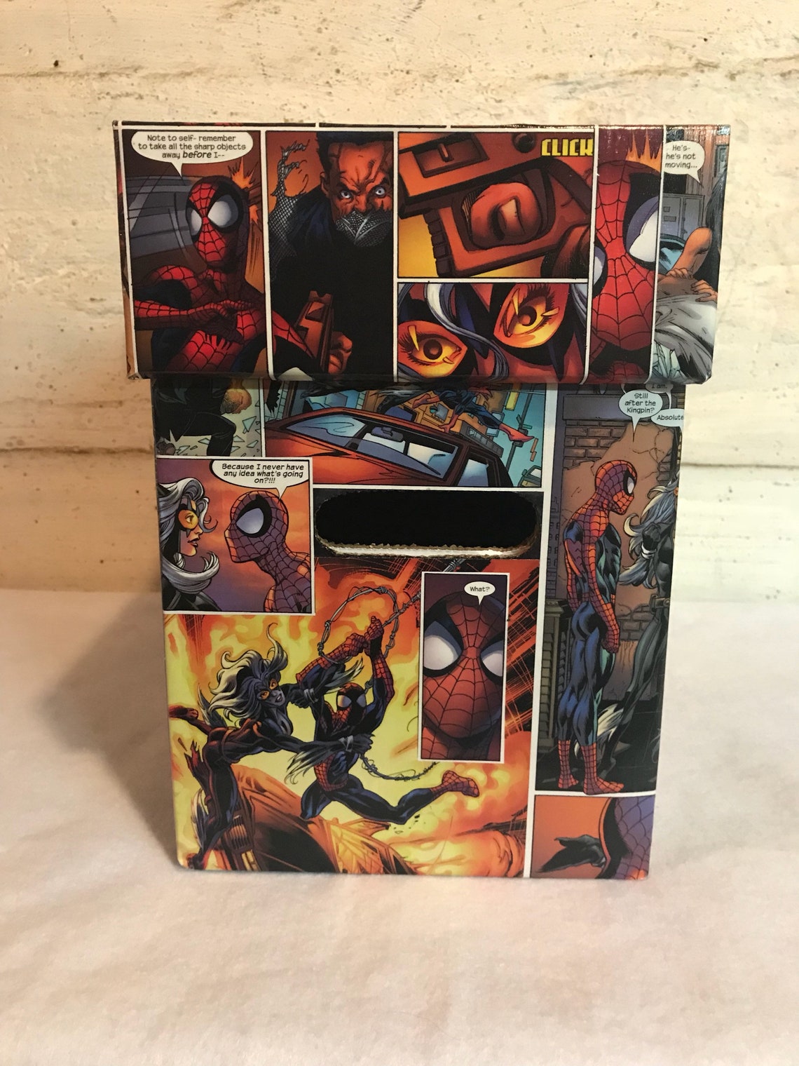 CUSTOM SPIDER-MAN Decoupage Comic Book Storage Box - Etsy