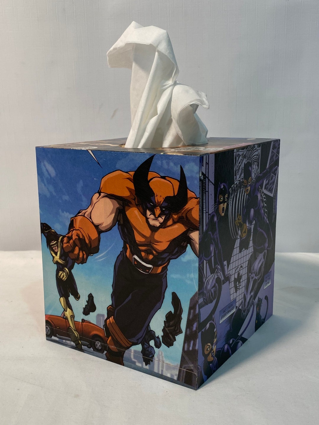 CUSTOM Marvel Decoupage Comic Book Tissue Box Cover - Etsy