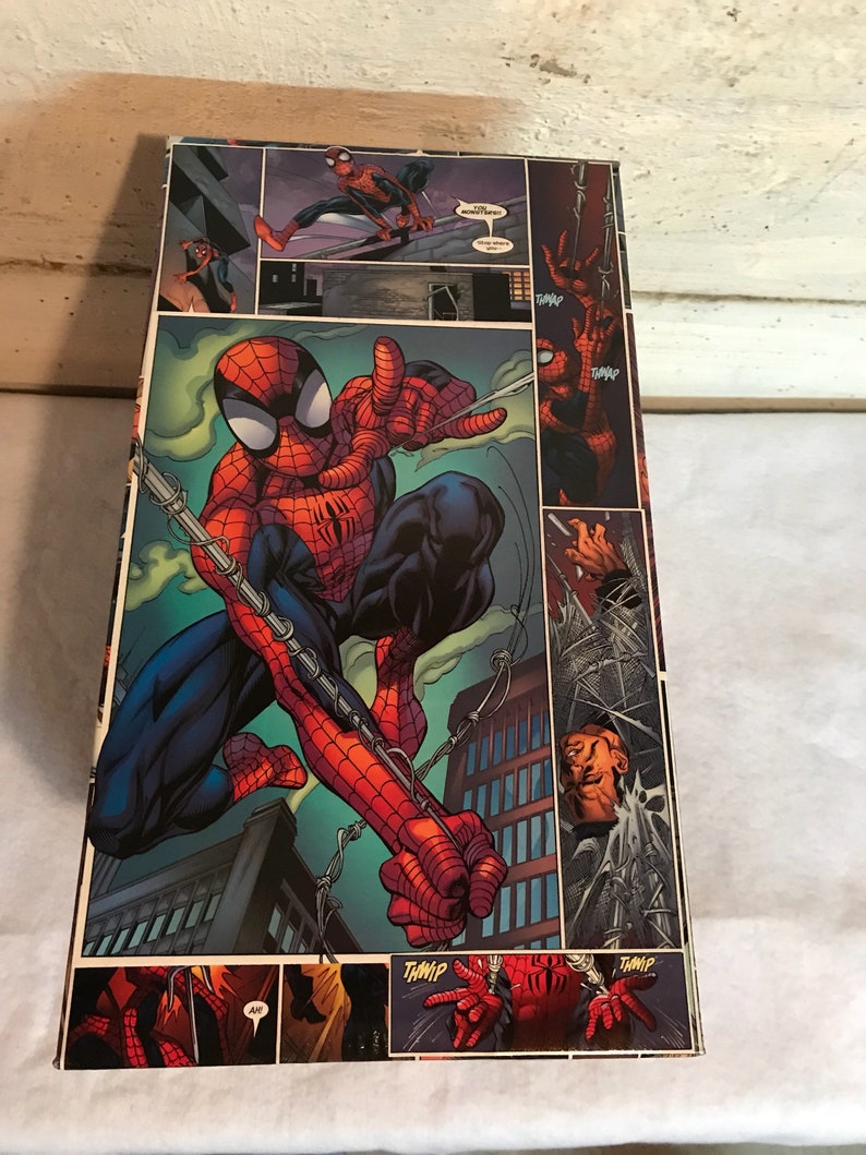 CUSTOM SPIDER-MAN Decoupage Comic Book Storage Box - Etsy