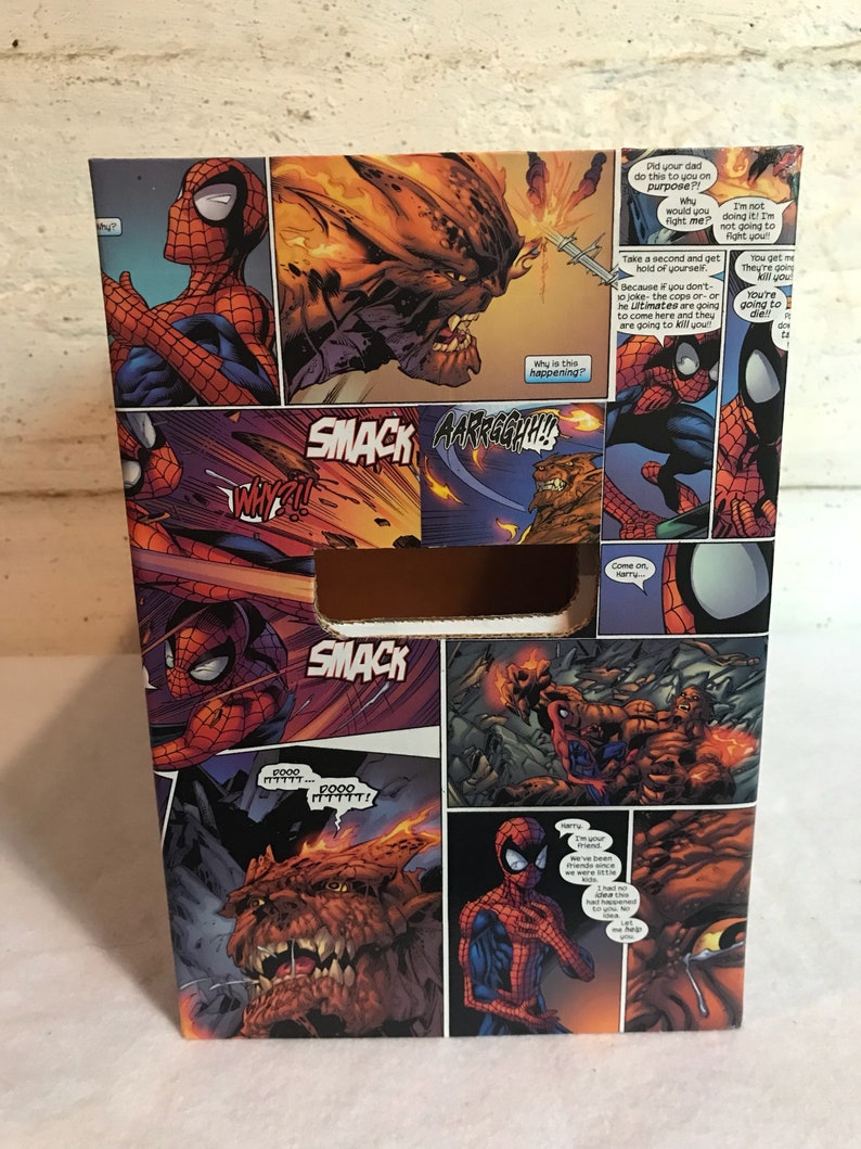 CUSTOM SPIDER-MAN Decoupage Comic Book Storage Box!!! - Etsy
