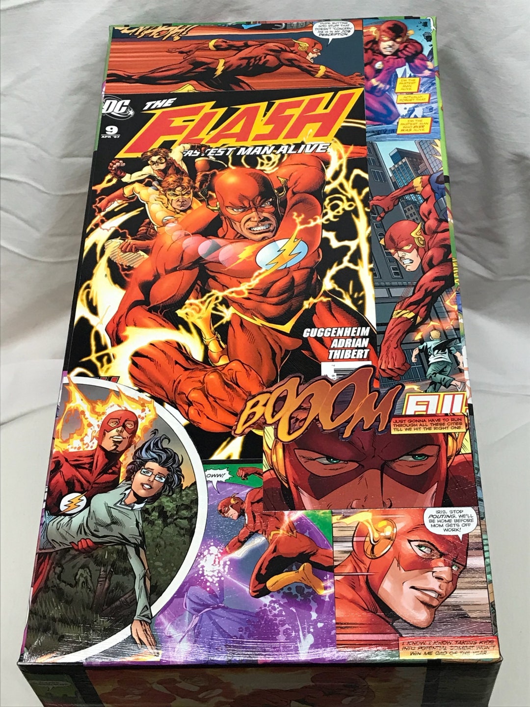 CUSTOM FLASH Decoupage Comic Book Storage Box!!! - Etsy
