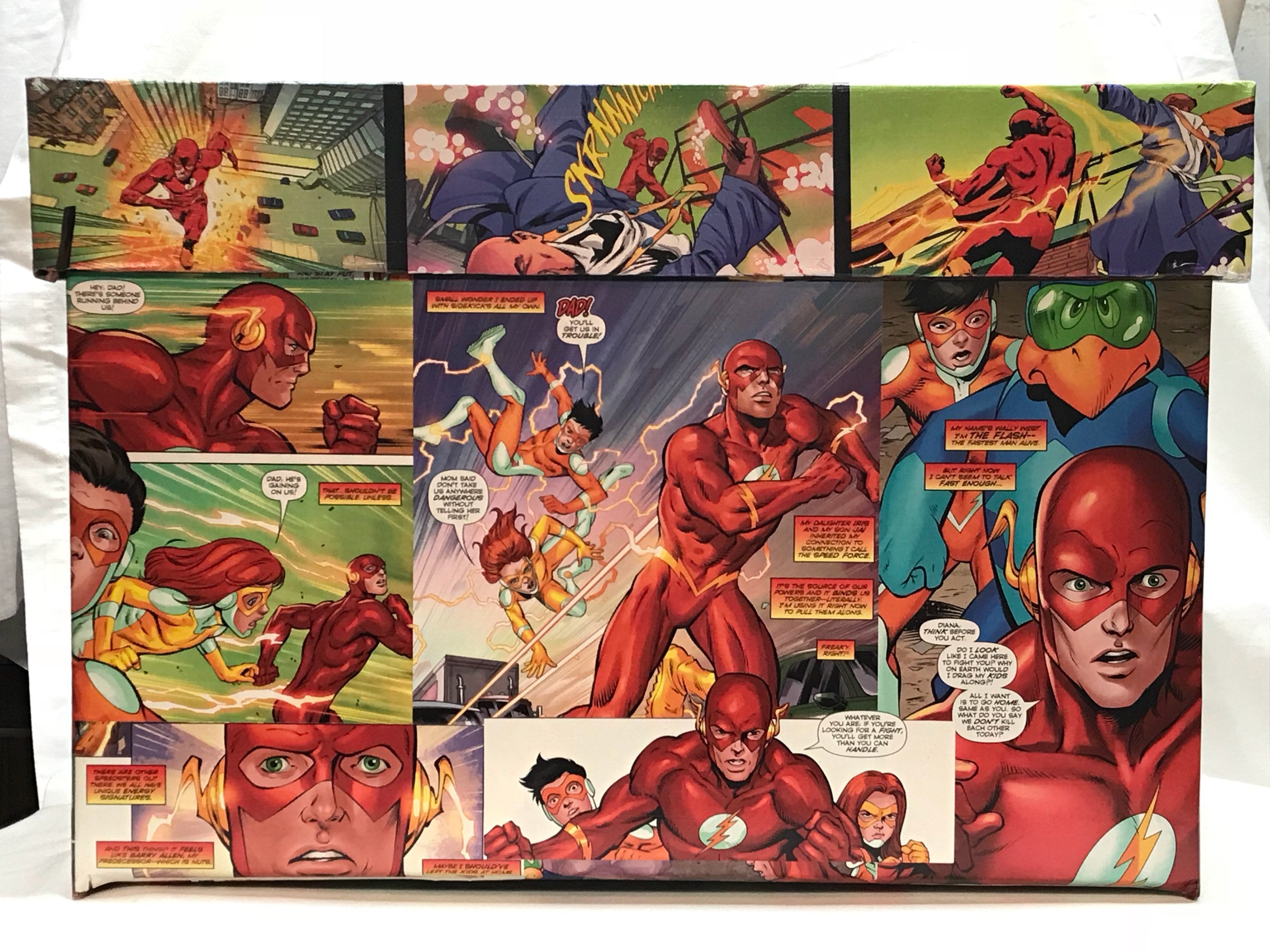 CUSTOM FLASH Decoupage Comic Book Storage Box | Etsy