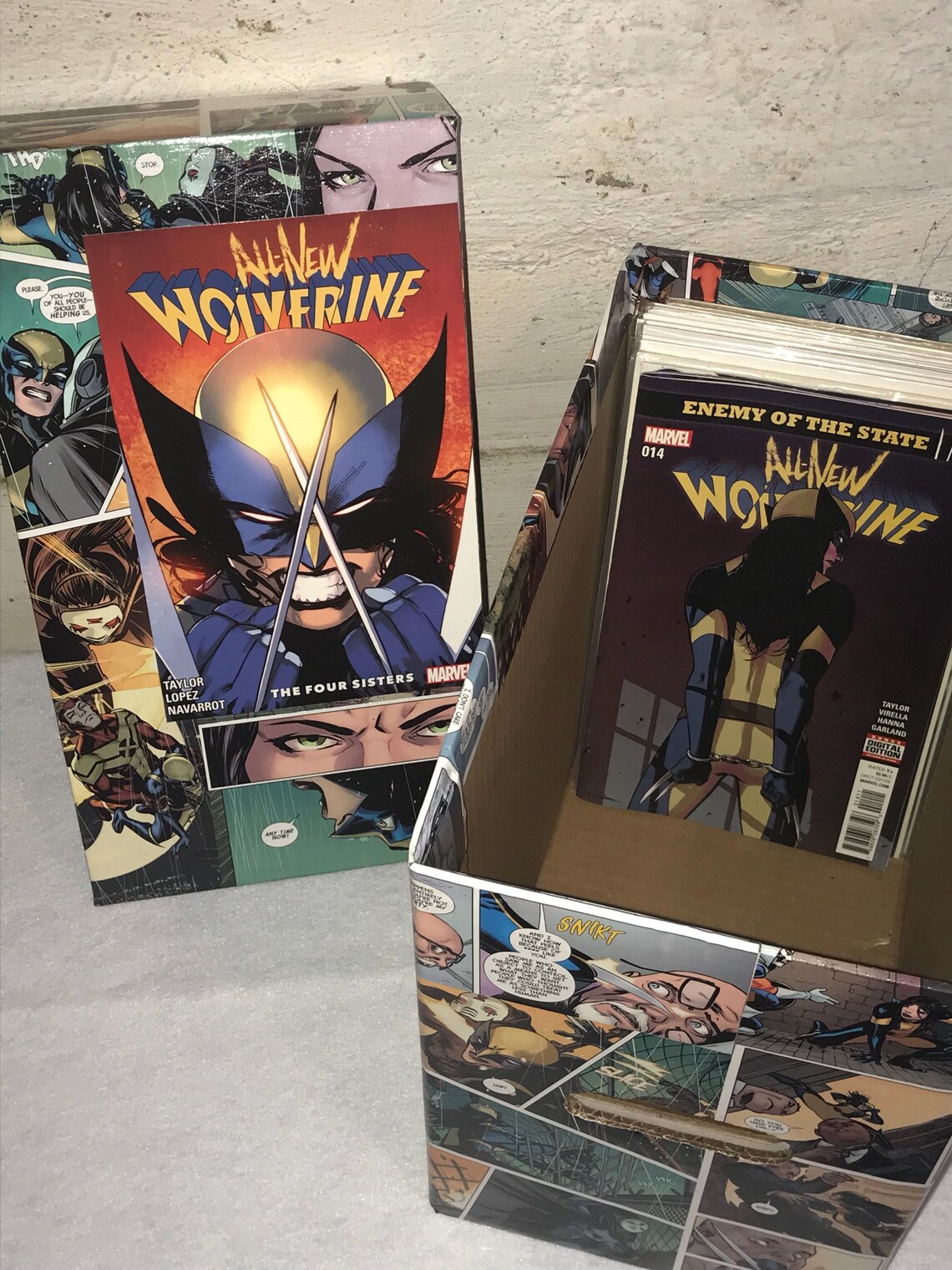 CUSTOM Marvel Decoupage Comic Book Storage Box!!! - Etsy