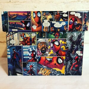 CUSTOM SPIDER-MAN Decoupage Comic Book Storage Box!!! - Etsy