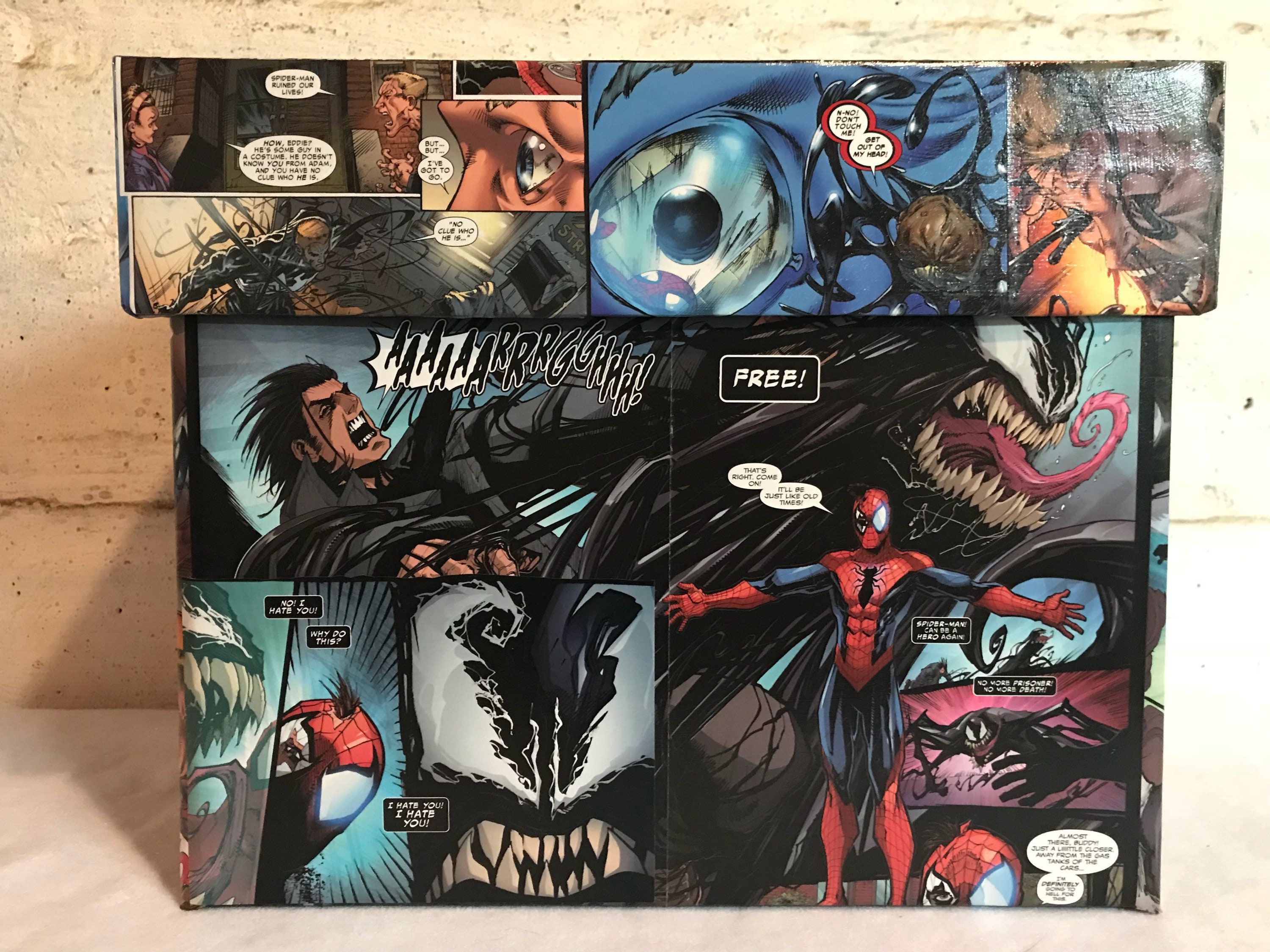 Venom CUSTOM Decoupage Comic Book Storage Box - Etsy