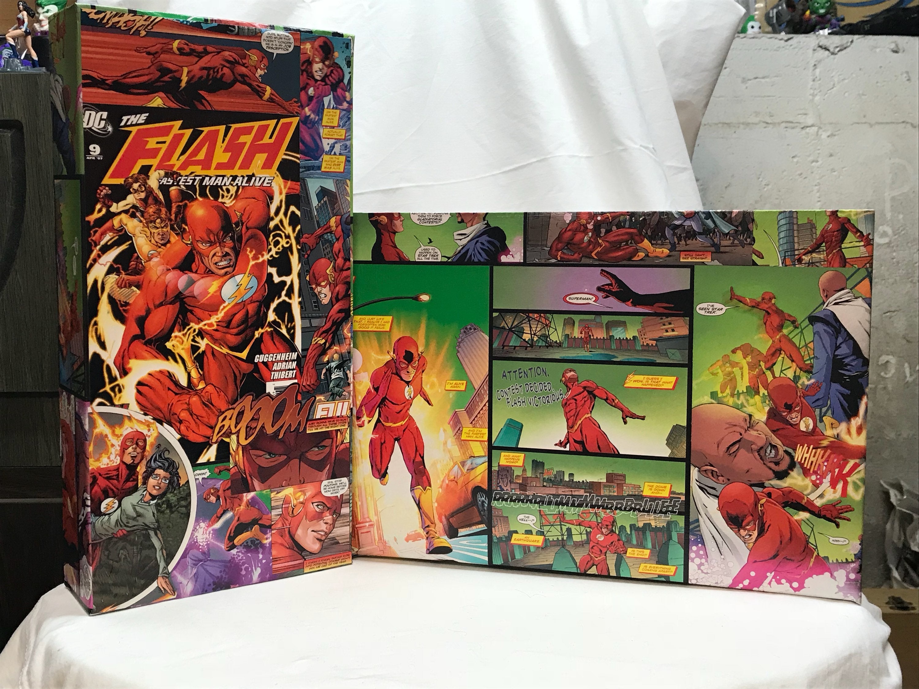 CUSTOM FLASH Decoupage Comic Book Storage Box | Etsy