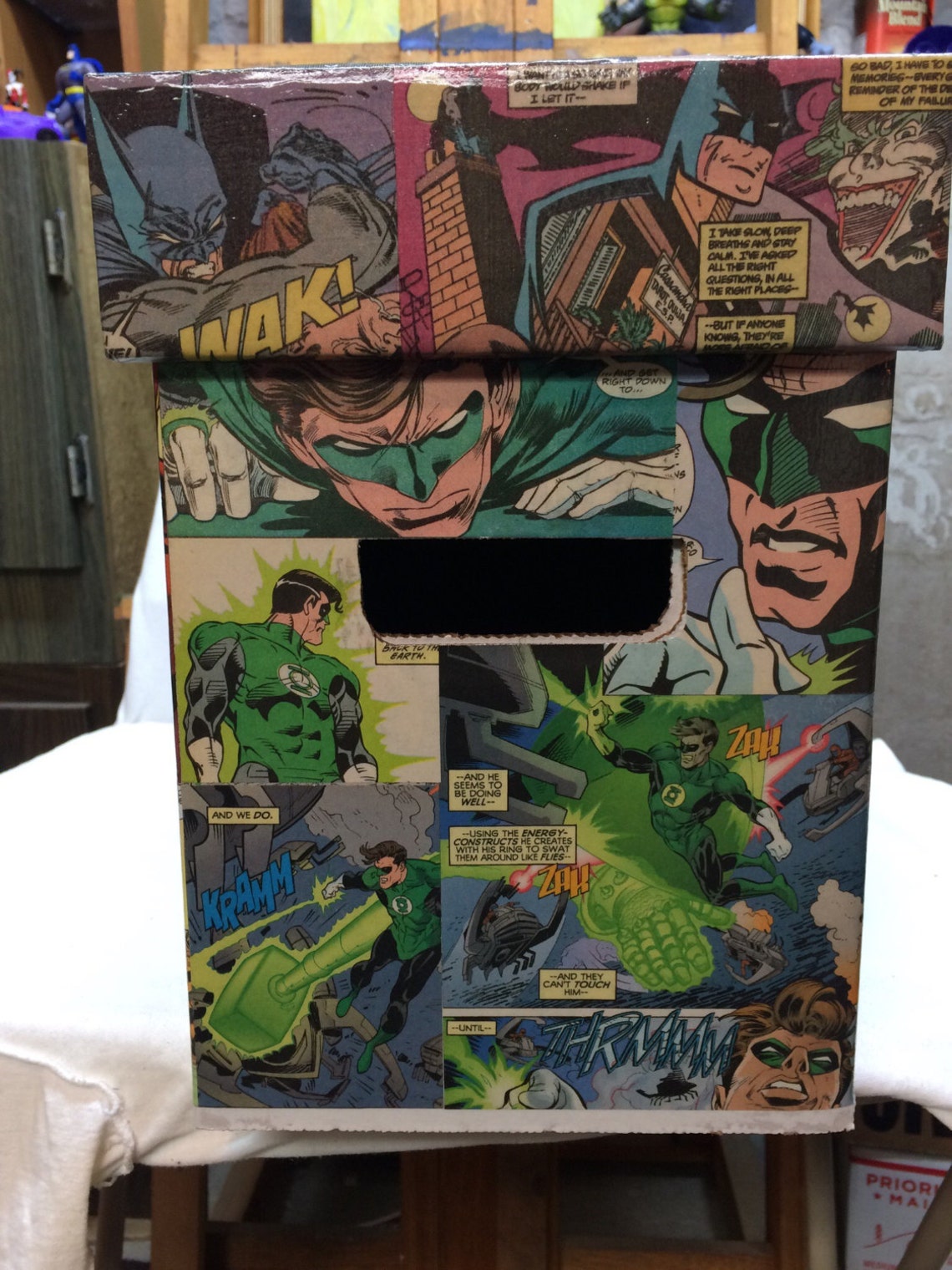 Decoupage Comic Book Storage Box | Etsy