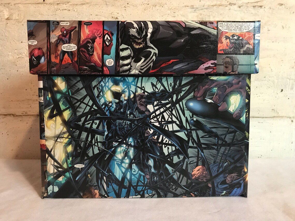 Venom CUSTOM Decoupage Comic Book Storage Box - Etsy