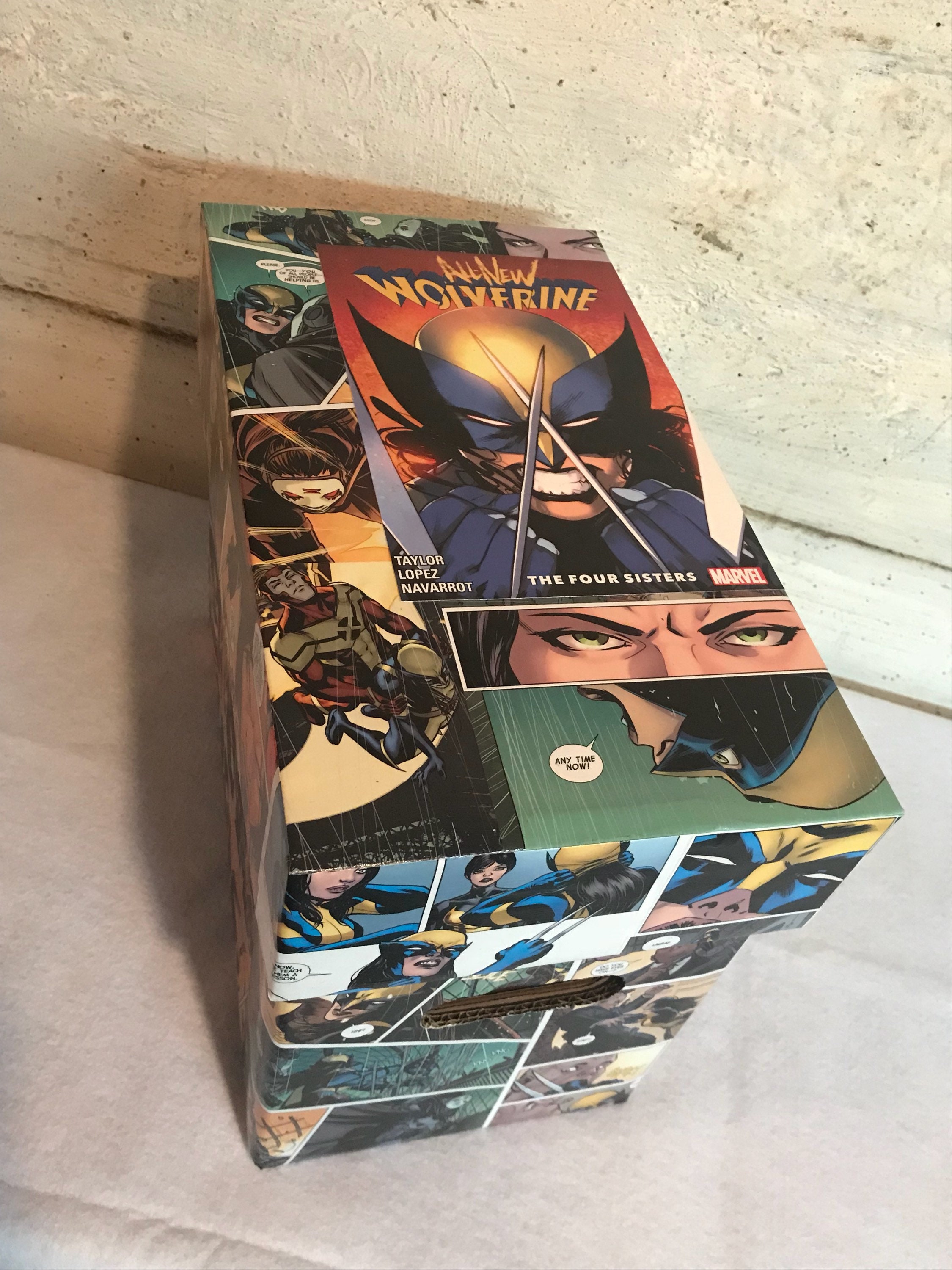 CUSTOM Marvel Decoupage Comic Book Storage Box!!! - Etsy