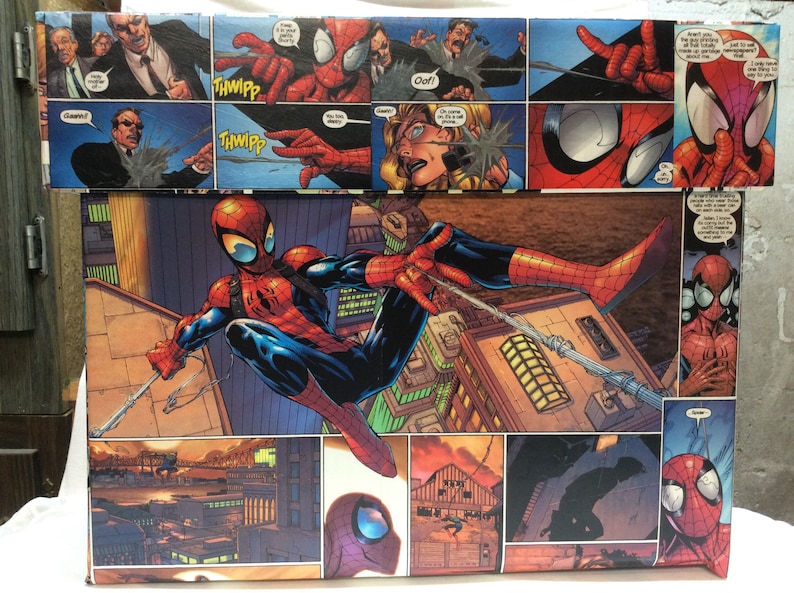 CUSTOM SPIDER-MAN Decoupage Comic Book Storage Box!!! - Etsy