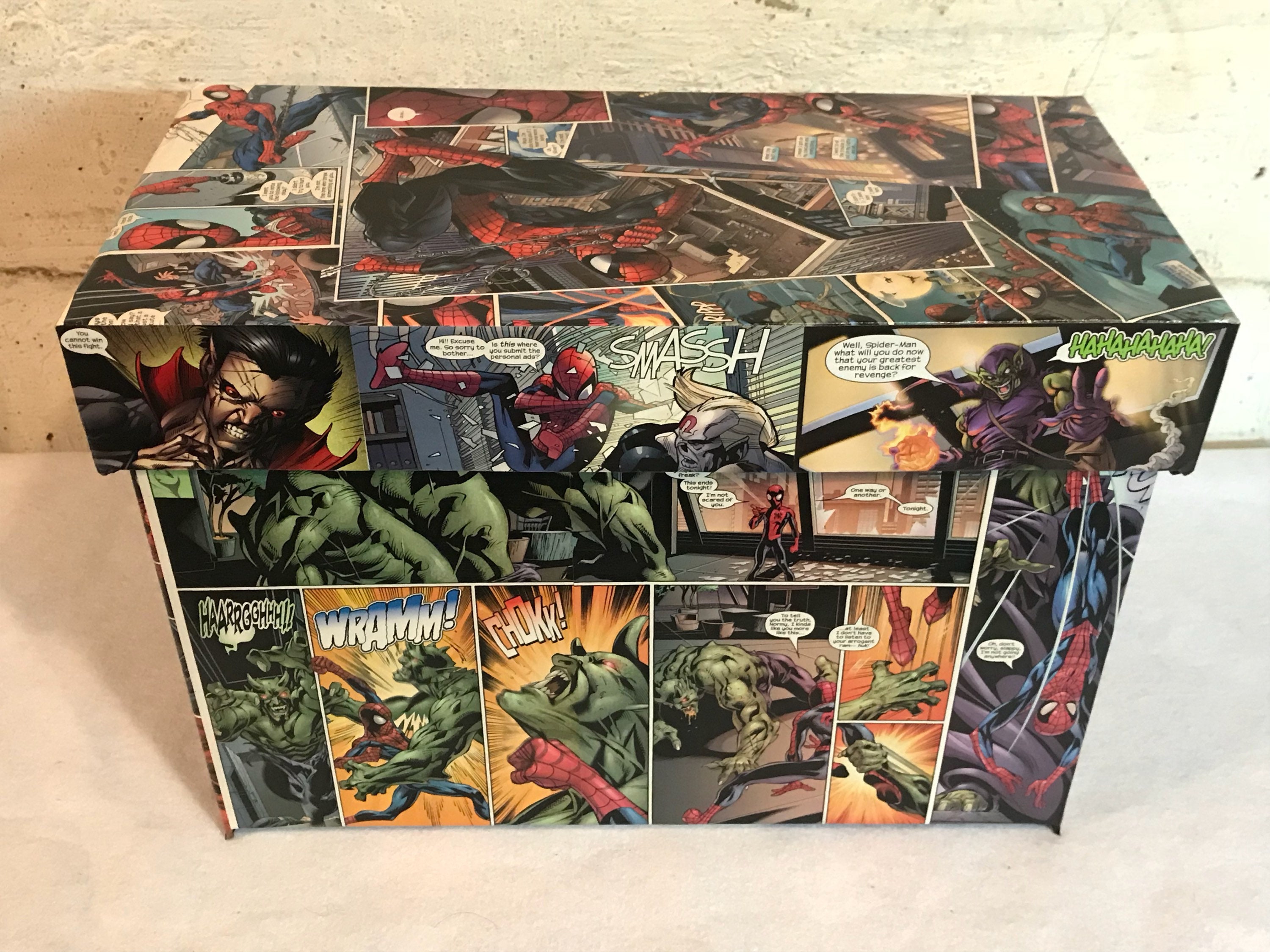 CUSTOM SPIDER-MAN Decoupage Comic Book Storage Box - Etsy