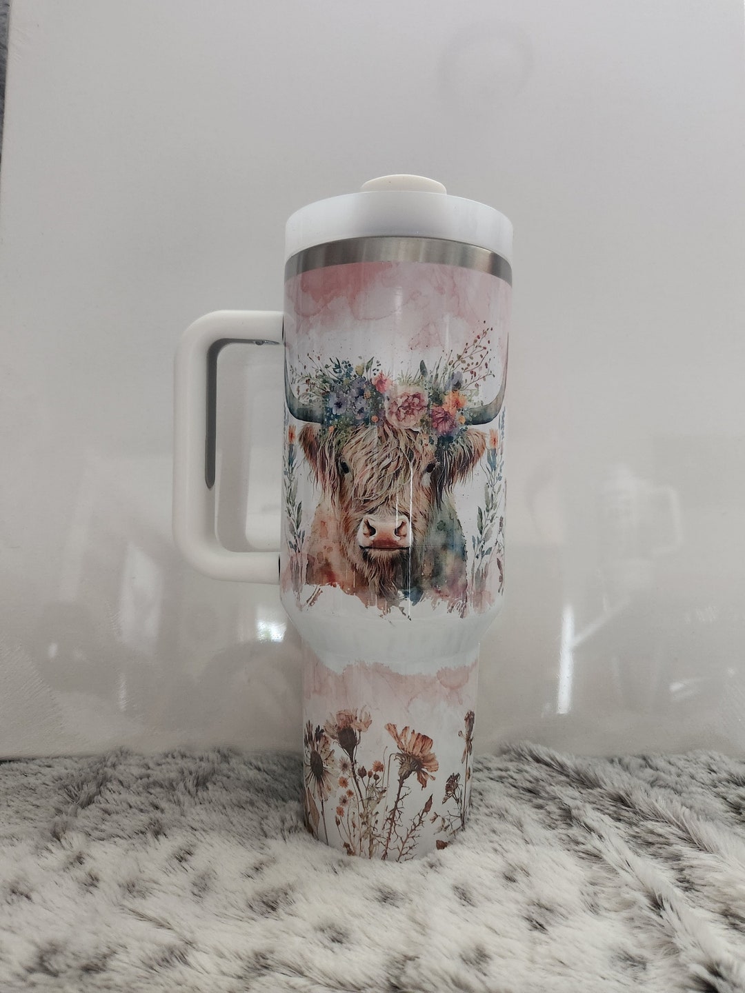Highland Cow Tumbler, 40oz Cow Tumbler, 40oz Thirst Quencher, Highland ...