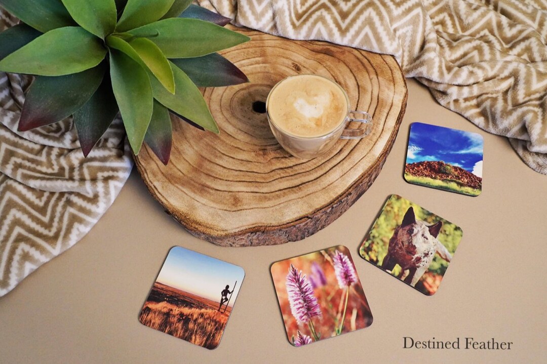 Wildflower Coasters, Australiana Coasters, Mulla Mulla Gift, Sturt Pea ...