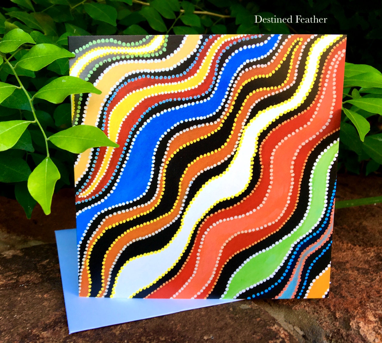 Indigenous Art Greeting Card, Aboriginal Art Card, Dot Painting Card ...