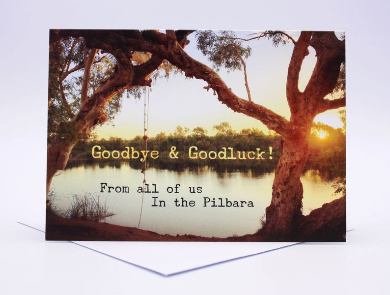 Pilbara Goodbye Card, Australian Farewell Card, Pilbara Souvenir ...
