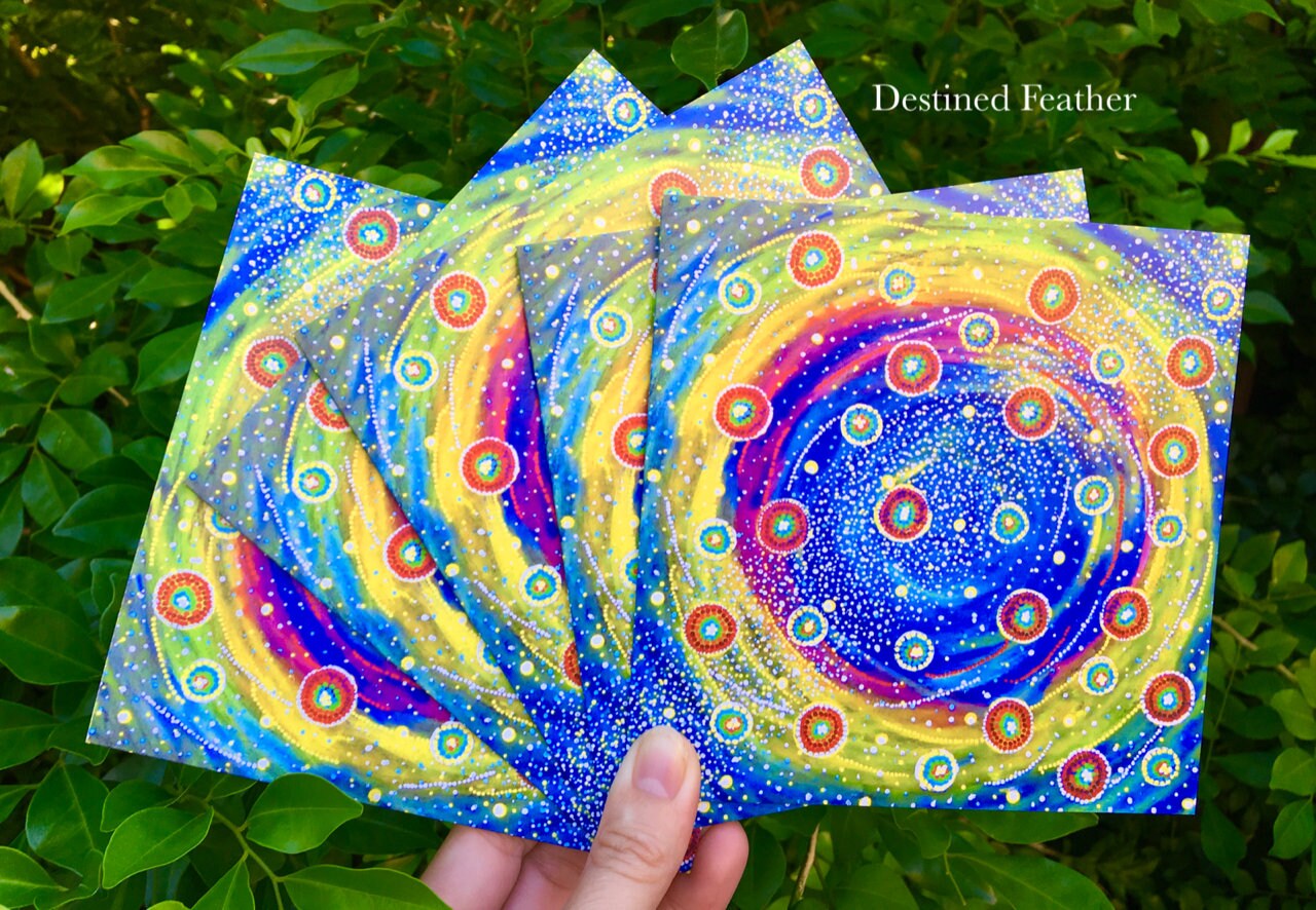 Indigenous Art Greeting Card, Aboriginal Art Card, Dot Painting Card ...