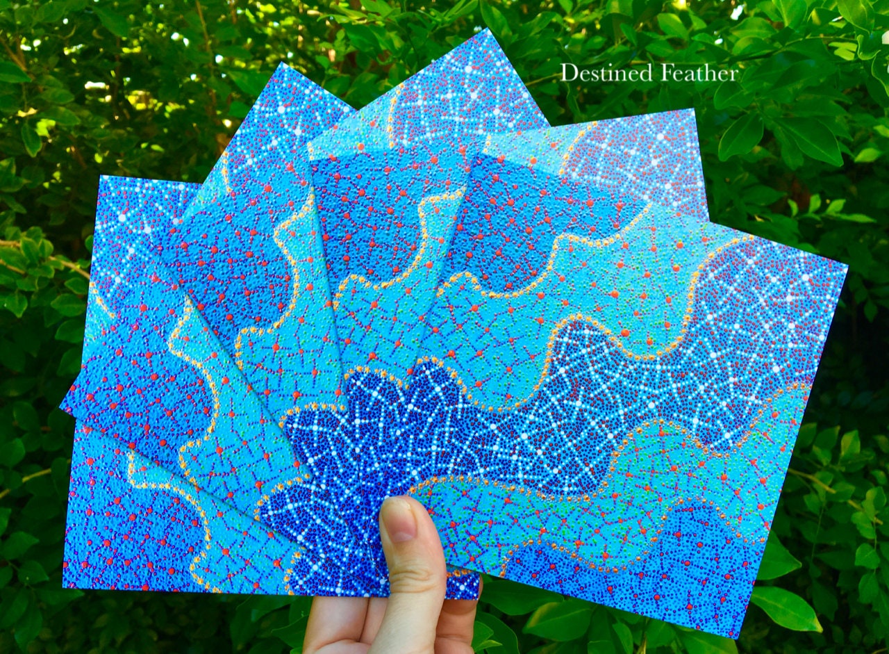 Indigenous Art Greeting Card, Aboriginal Art Card, Dot Painting Card ...