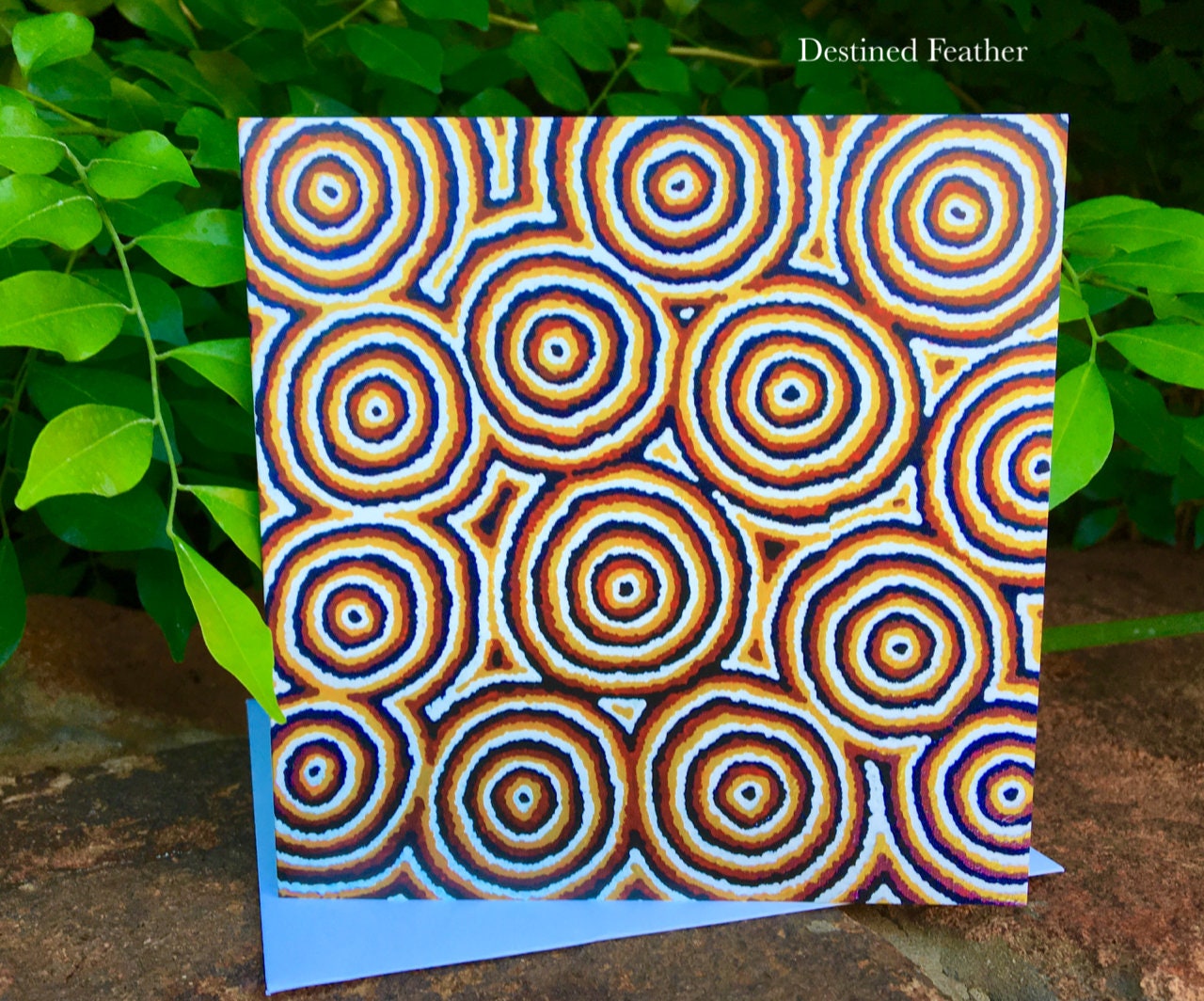 Indigenous Art Greeting Card, Aboriginal Art Card, Dot Painting Card ...