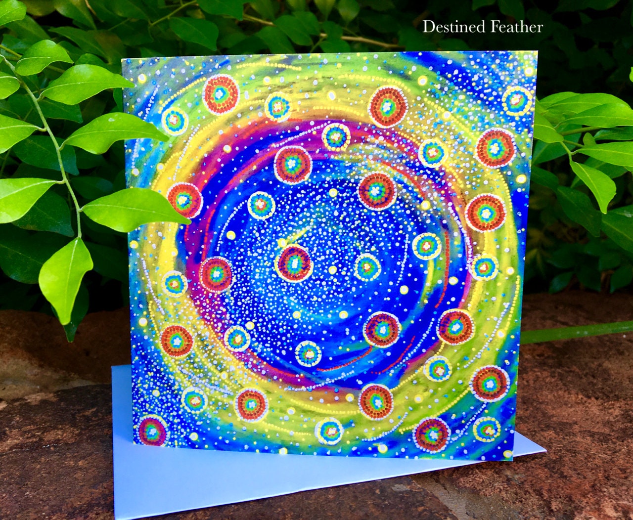 Indigenous Art Greeting Card, Aboriginal Art Card, Dot Painting Card ...
