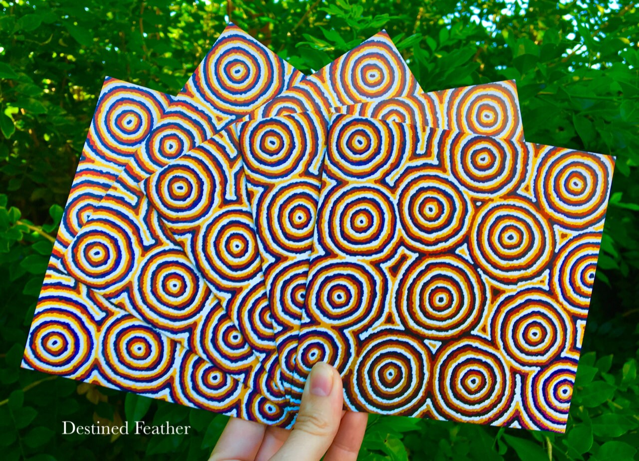 Indigenous Art Greeting Card, Aboriginal Art Card, Dot Painting Card ...